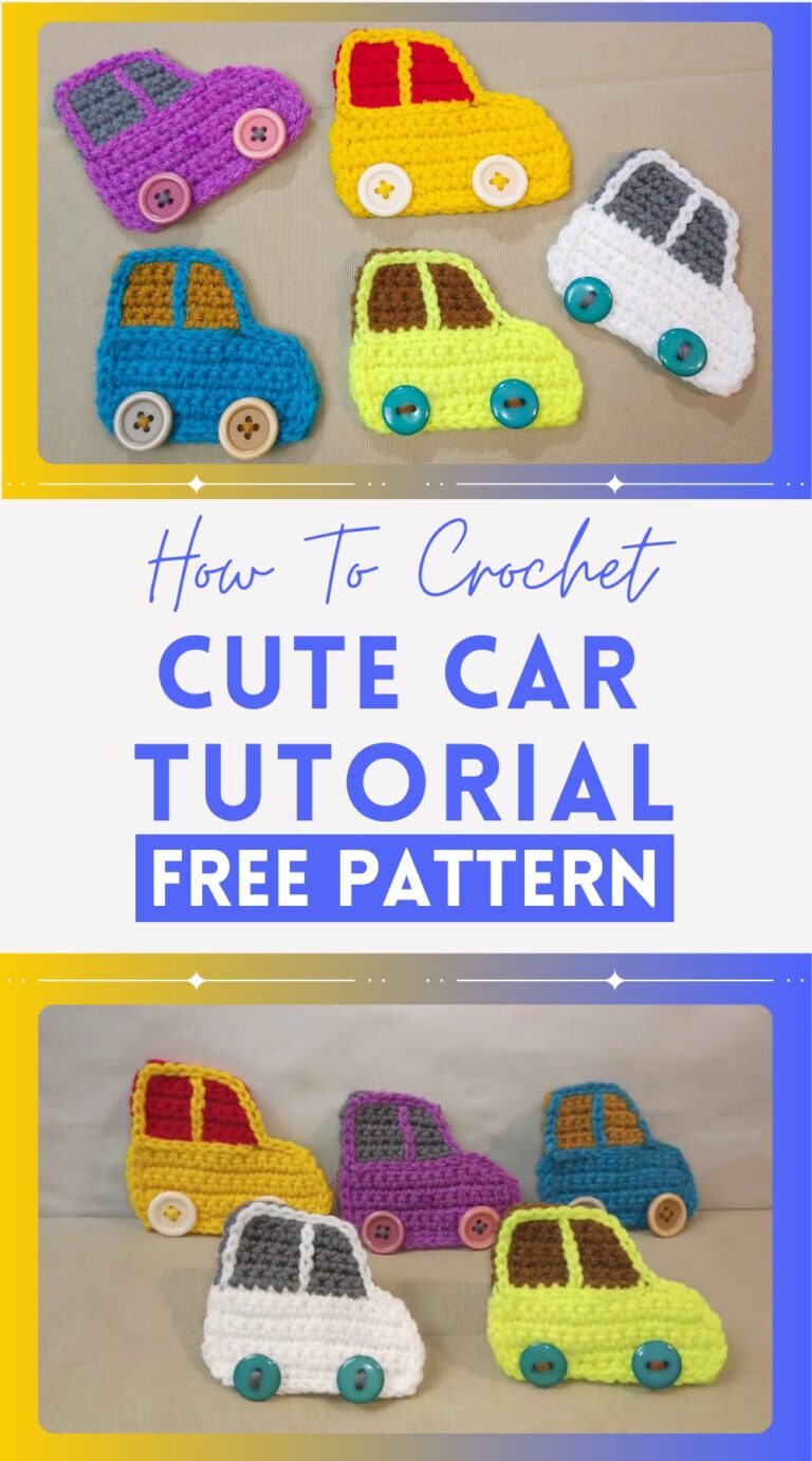 Crochet Car Applique Patterns For Kids' Rooms - Clairea Belle Makes