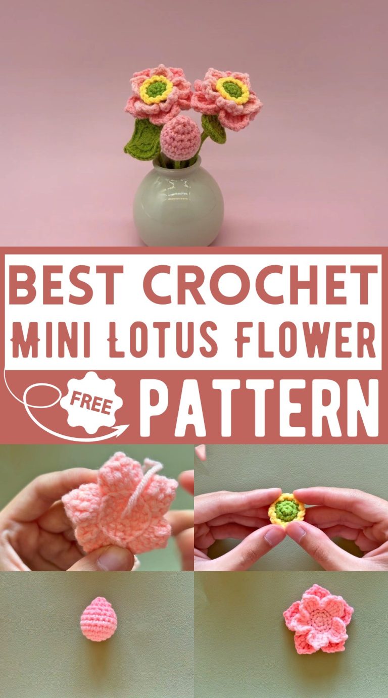 Crochet Mini Lotus Flower Pattern For Spring Decorations - Clairea ...