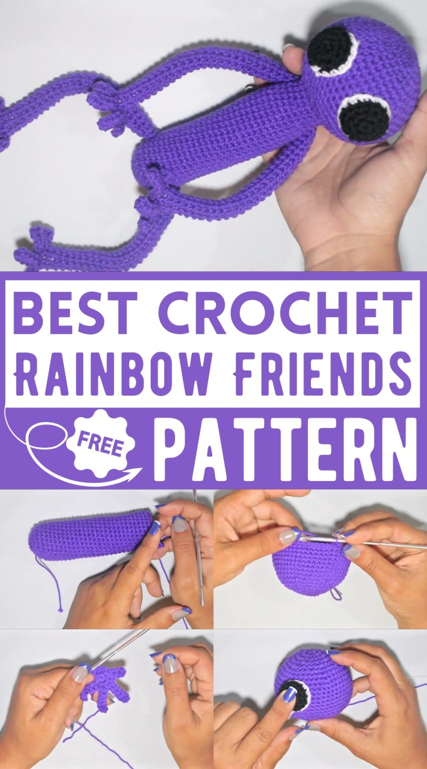 Purple Rainbow Friends Amigurumi Pattern - Clairea Belle Makes