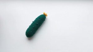 Cute Crochet Cucumber Pattern For Play Kitchens - Clairea Belle Makes