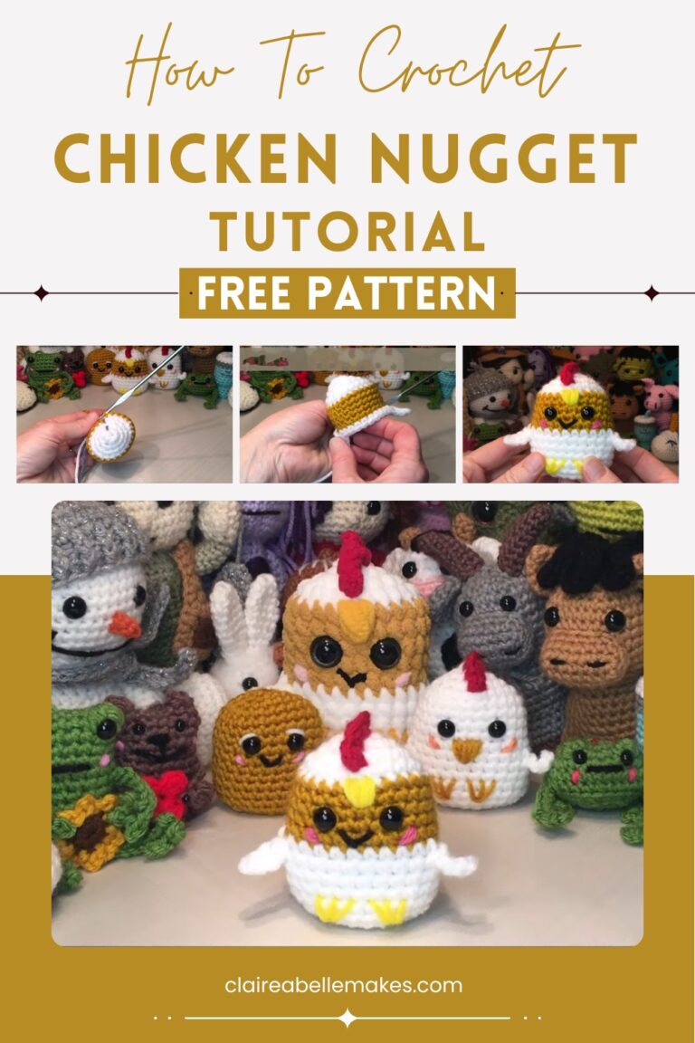 Cutest Crochet Chicken Nugget Amigurumi Pattern - Clairea Belle Makes