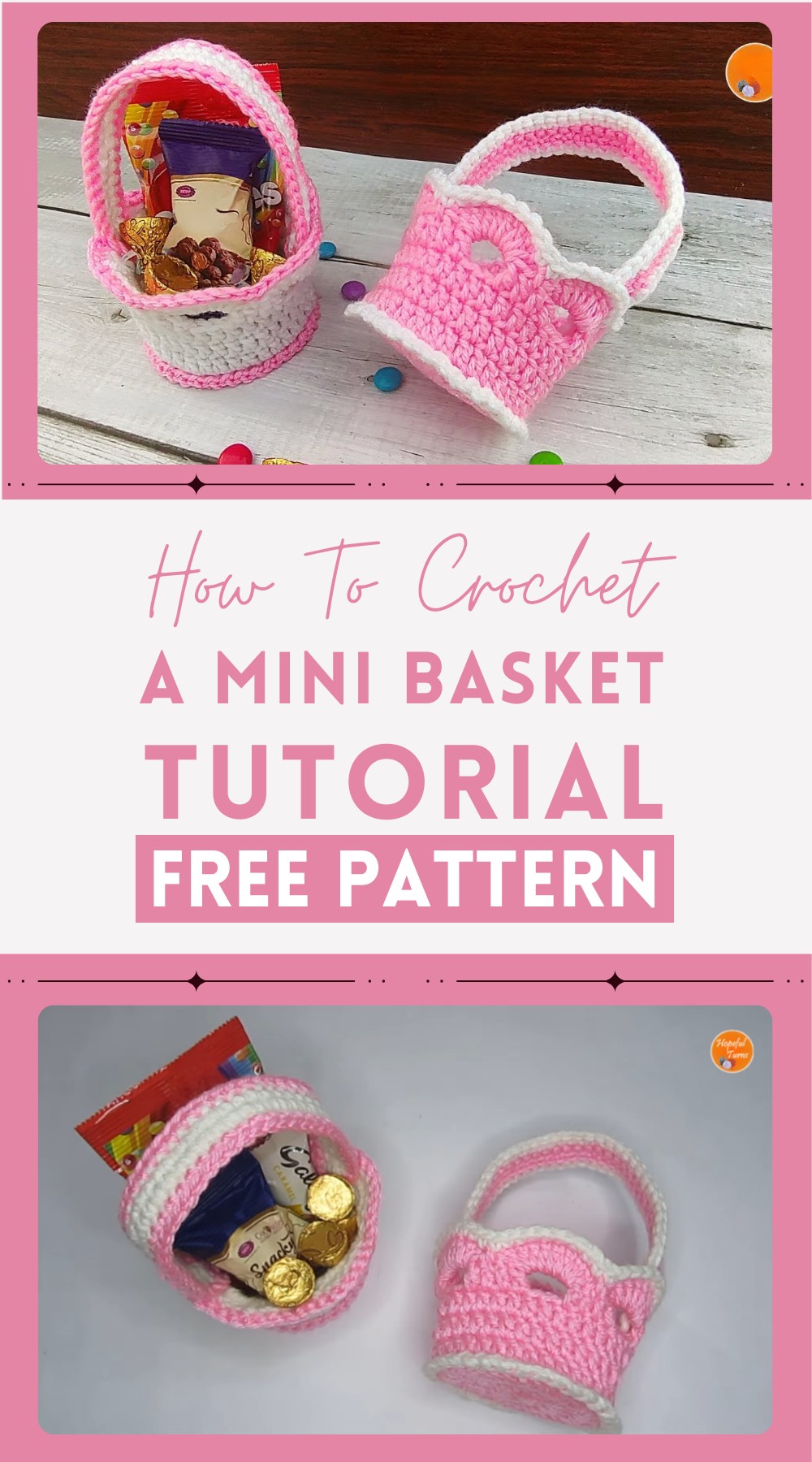 Crochet Mini Basket Pattern For Desk Organization - Clairea Belle Makes