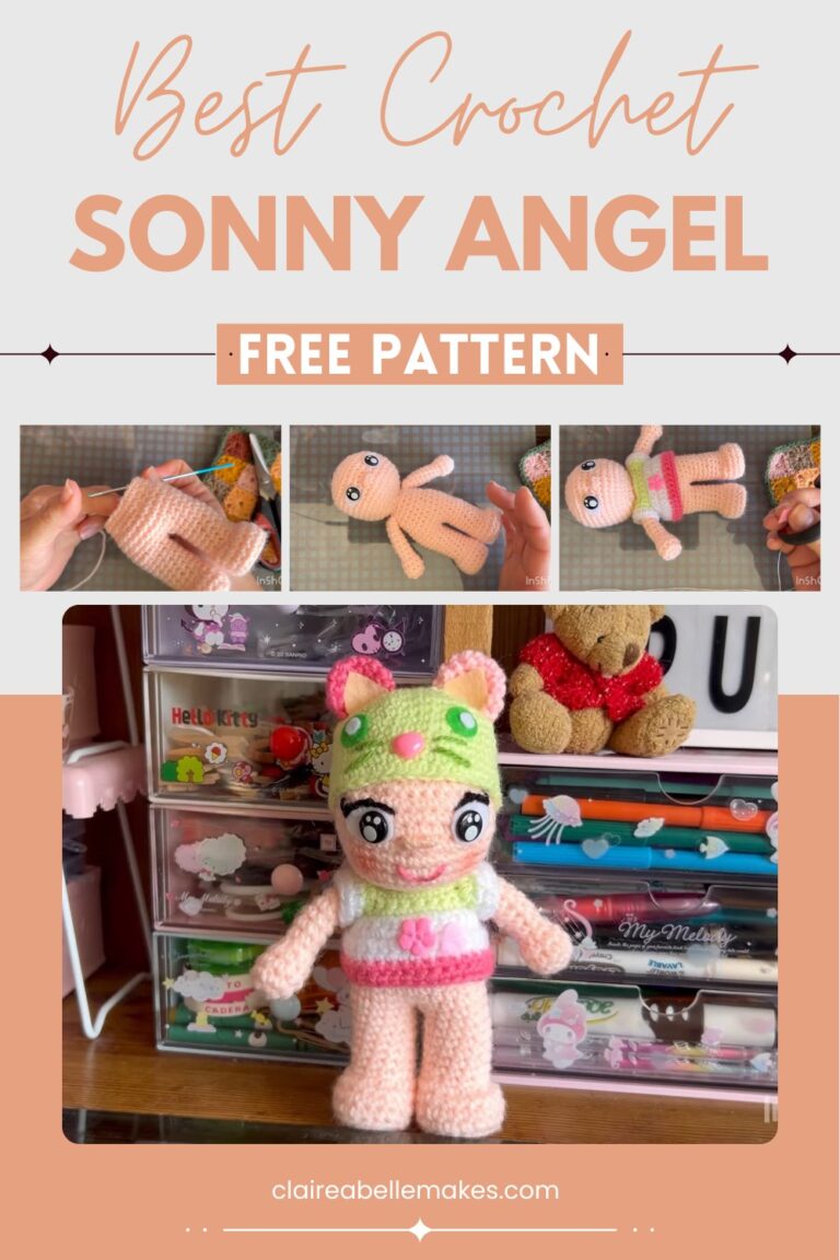 Easy Free Crochet Sonny Angel Pattern for Doll Lovers - Clairea Belle Makes