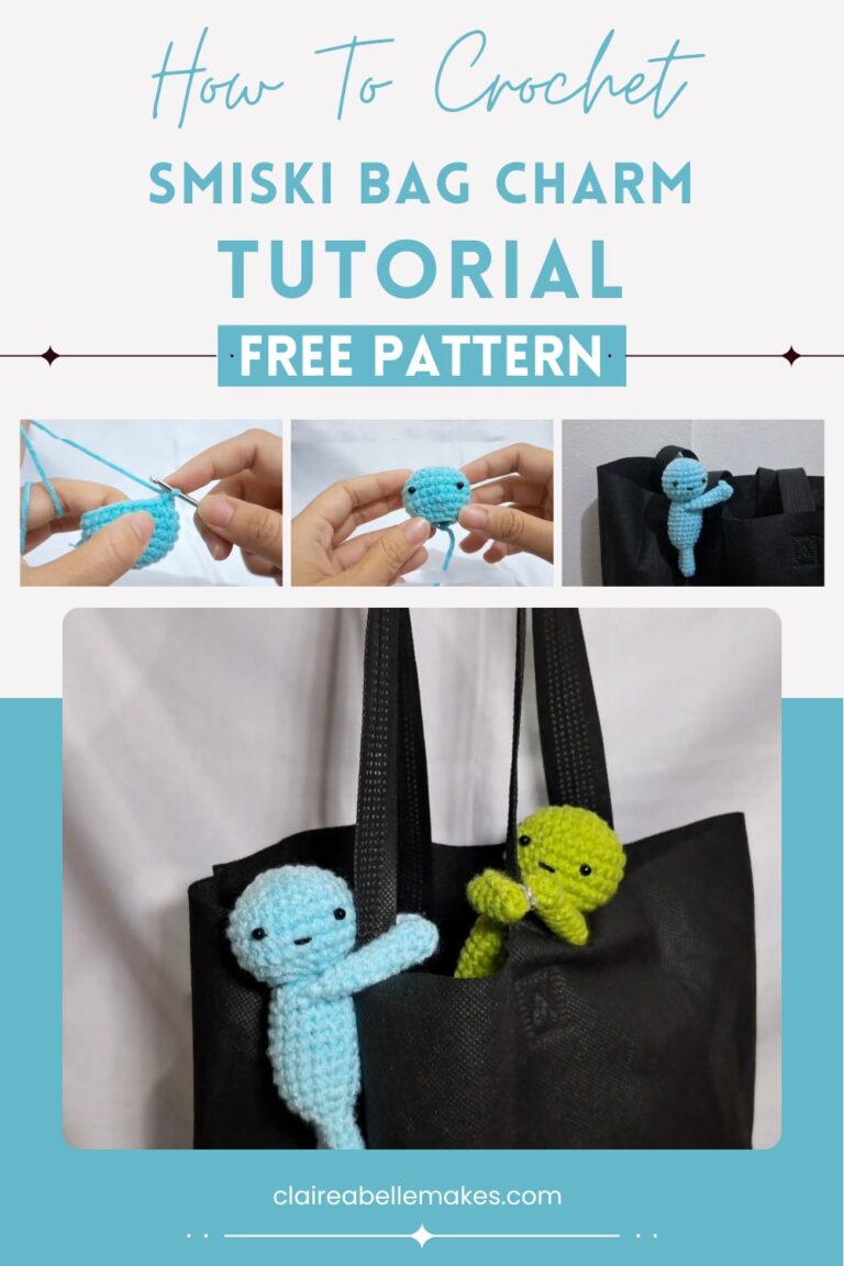 Crochet Smiski Bag Charm Pattern For Handmade Gift Idea - Clairea Belle ...