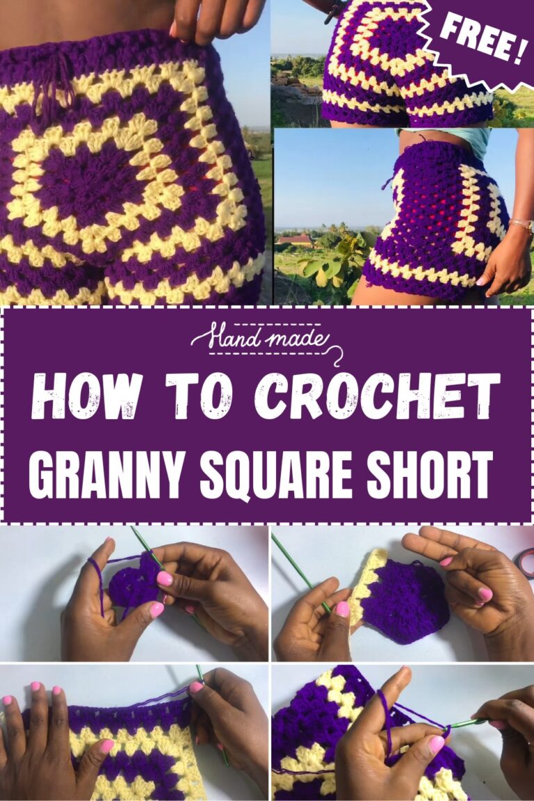 Crochet Granny Square Short Pattern For Colorful Fashion - Clairea ...
