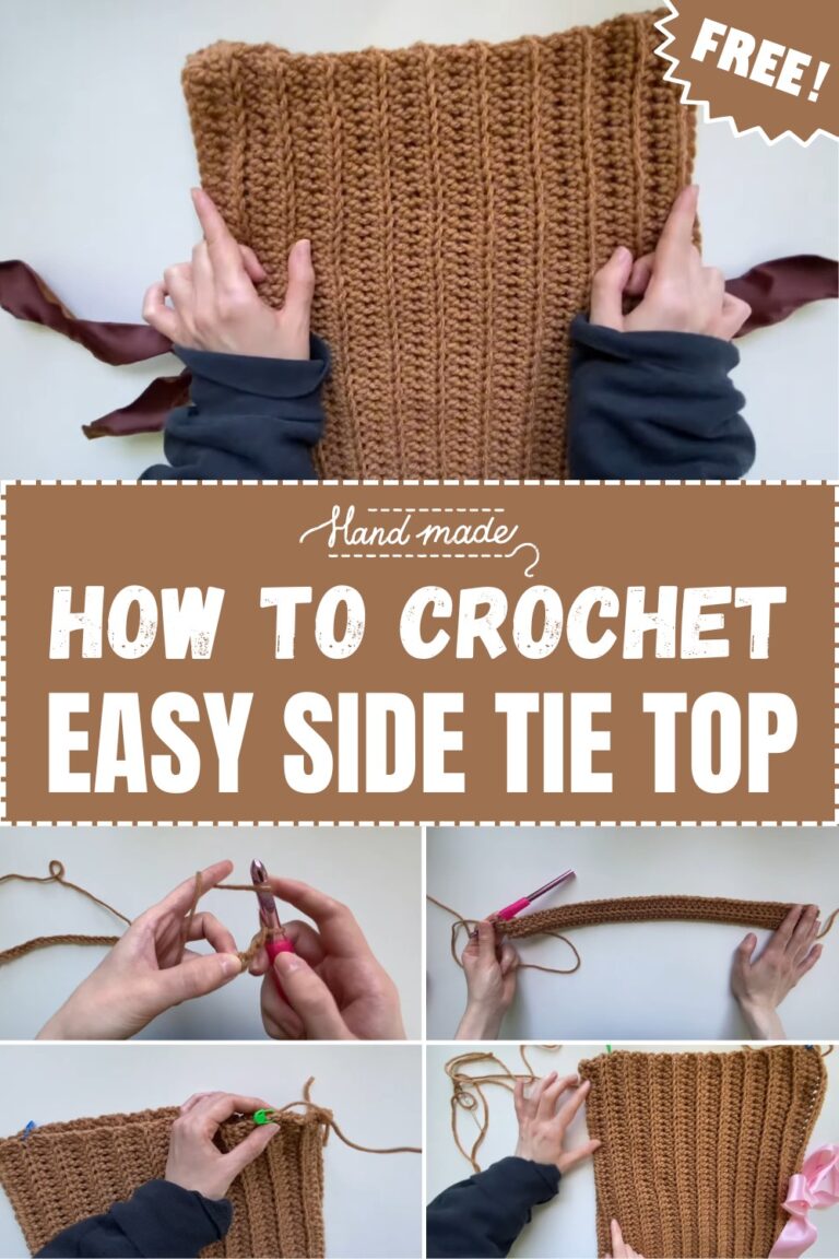 Free Crochet Side Tie Top Pattern For Summer Outfits - Clairea Belle Makes