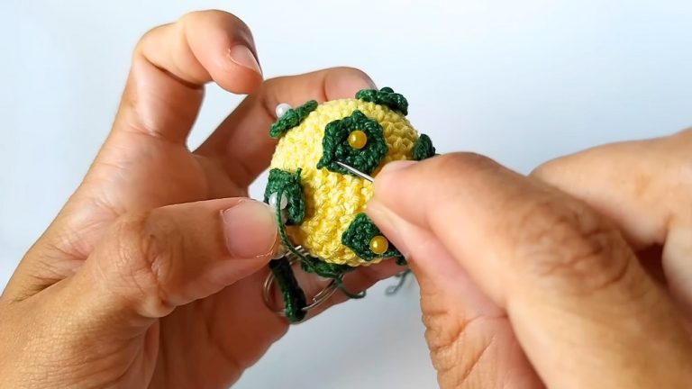 How to Crochet Soccer Ball Keychain Pattern for Bag Accessories ...