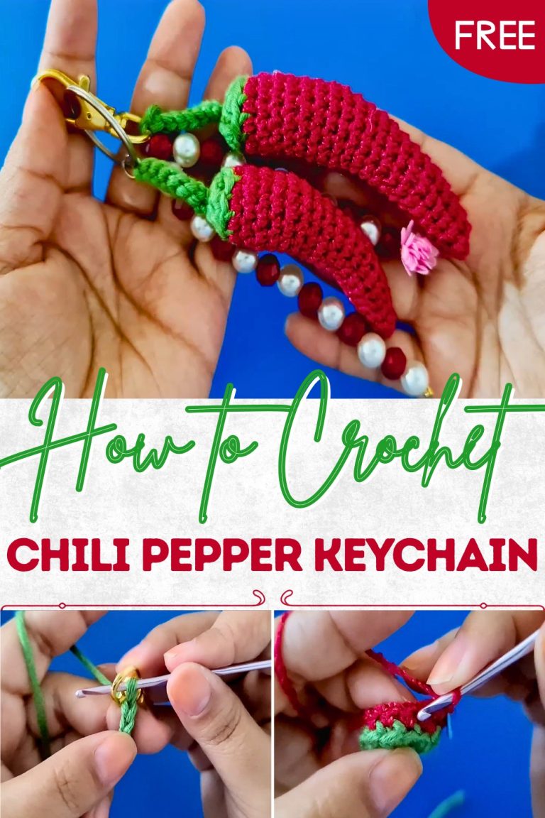 How to Crochet a Chili Pepper Keychain Pattern for Trendy Addition ...