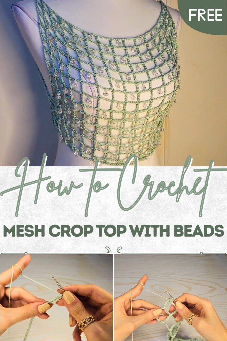 How Crochet Mesh Crop Top with Beads Pattern for Stylish Outfits ...