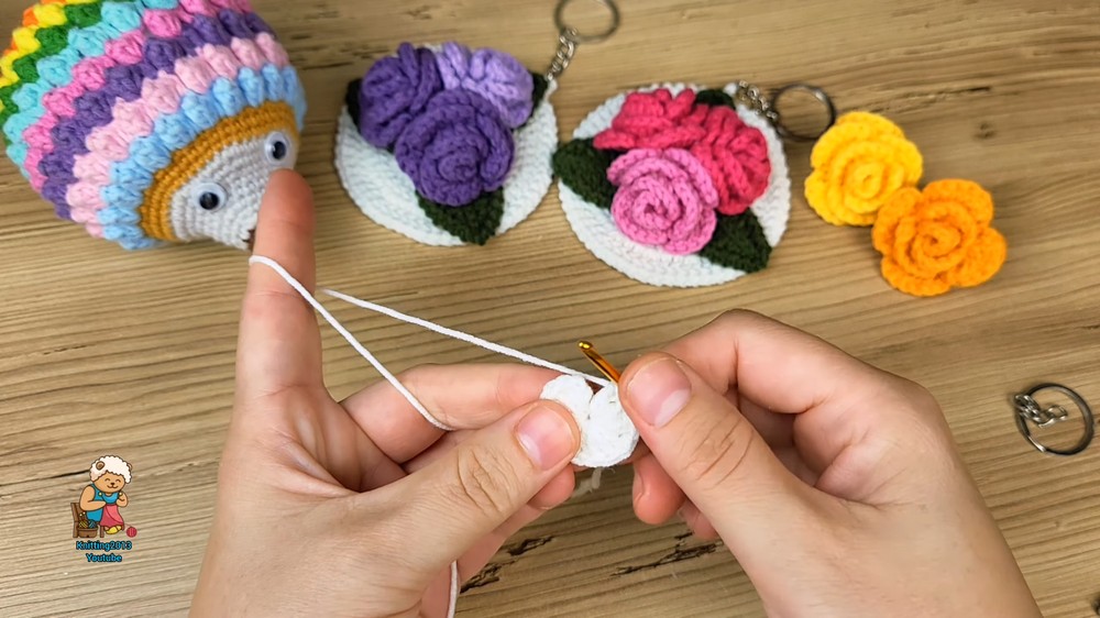 Learn to Crochet a Rose Keychain Pattern for Fashionable Details ...