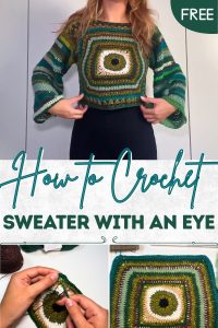 Bold Crochet Sweater with An Eye Pattern for A Statement Look - Clairea ...