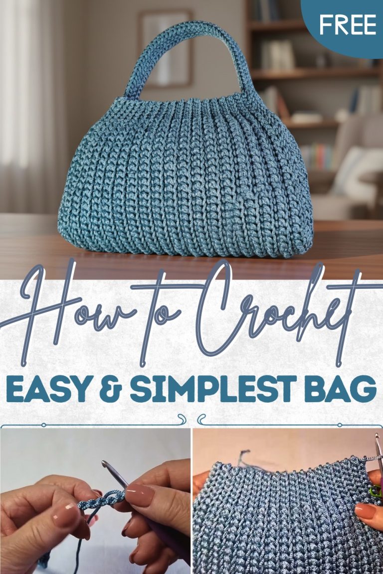 Free Crochet Simplest Bag Pattern Perfect for Everyday Carry - Clairea ...