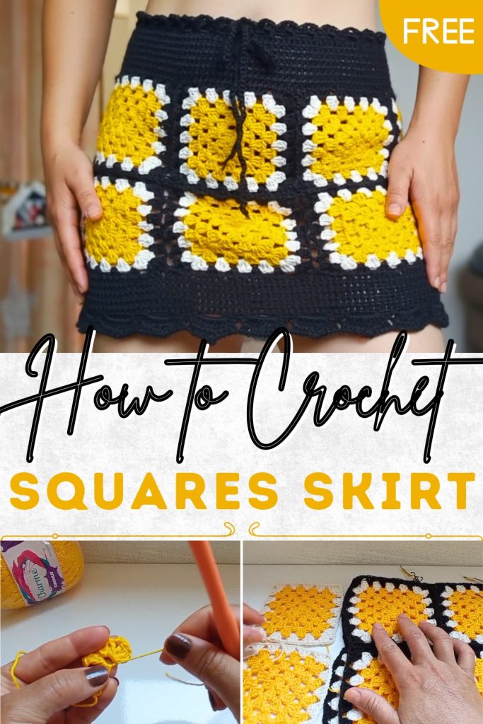 Learn the Crochet Squares Skirt Pattern for Everyday Elegance - Clairea Belle Makes